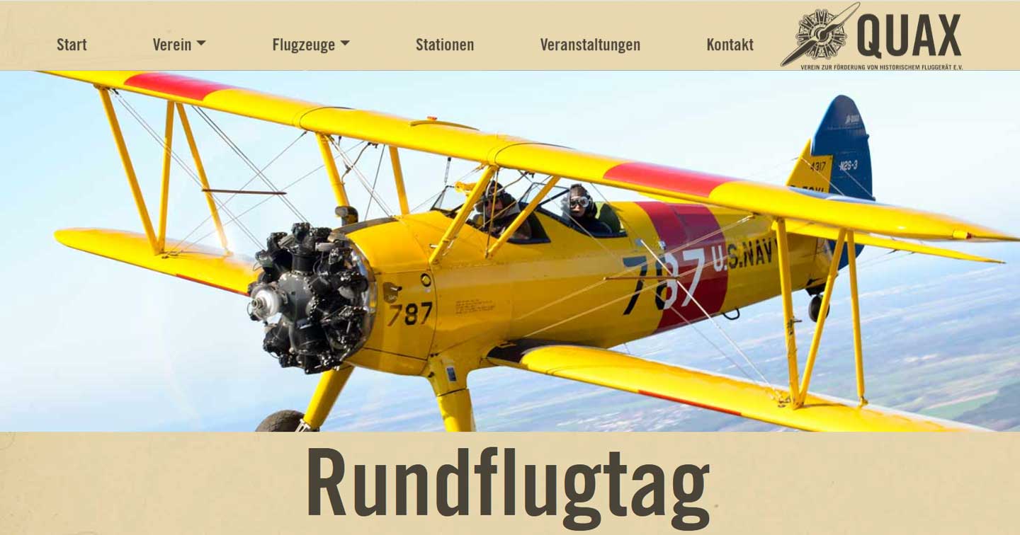Rundflugtag – Quax Verein zur Förderung von historischem Fluggerät e.V.